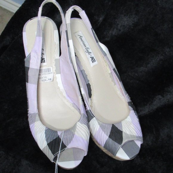 American Eagle By Payless | Shoes | Plaid Wedges | Poshmark